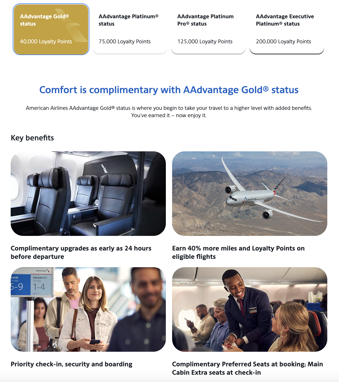 AA Gold Status Benefits: A Practical, No-Fluff Guide