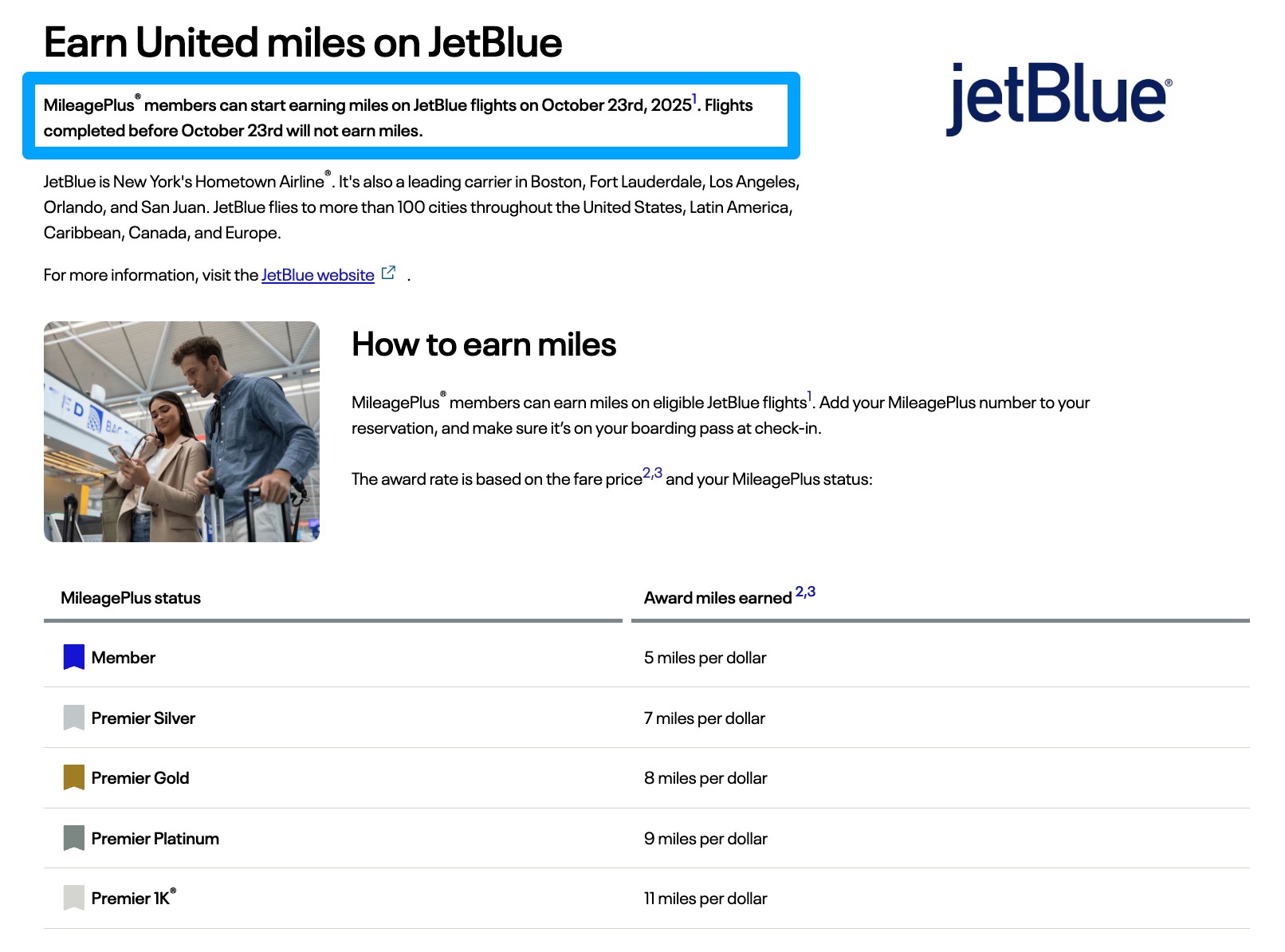 JetBlue & United Blue Sky Goes Live: Earn & Redeem Across Both Airlines