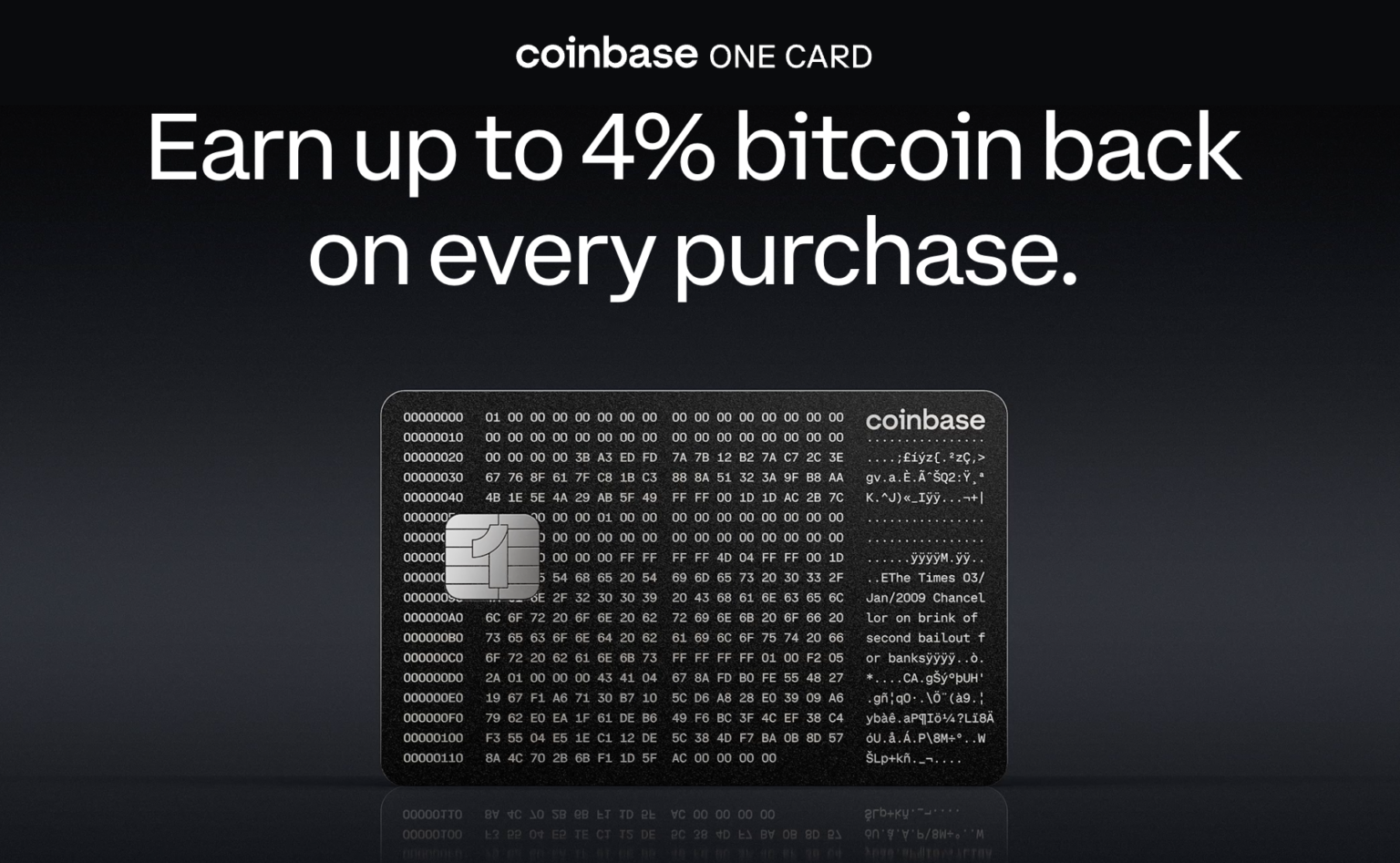Coinbase One Card (AmEx Network): Earn Up To 4% Bitcoin Back