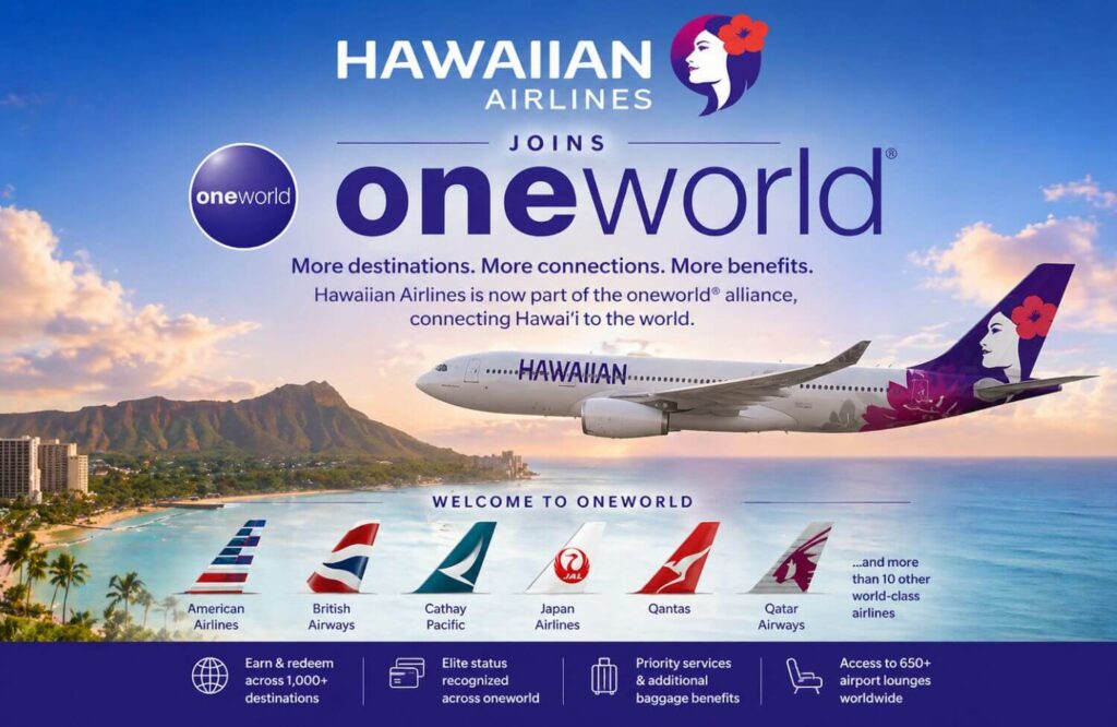 Hawaiian Airlines To Join Oneworld On April 22, 2026